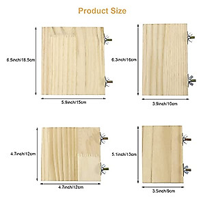 2pcs Bird Perch Platform Flat Stand Beak Paw Grinding Wood for Parrot Parakeet Cockatiel Lovebird Conure Finch Budgie