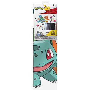 RoomMates RMK5361GM Pokémon Squirtle, Charmander, and Bulbasaur Peel and Stick Giant Wall Decals