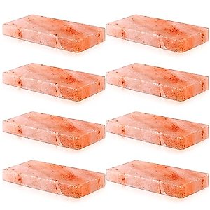 Fabbay 8 Pcs Animal Lick Salt Bulk Himalayan Salt Block Pink Salt Lick Brick Long Lasting Compressed Minerals Block for Animals, Horses, Deer, Cattle, Sheep, and Other Livestock
