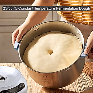 Joydeem Electric Dough Maker with Ferment Function, Microcomputer Timing, Face-up Touch Panel, 6.6Qt, 304 Stainless Steel, JD-HMJ7L