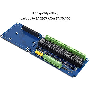8 Channel Relay Module Board for Raspberry Pi 4B/3B+/3B/2B/A+/B+/Zero,Jetson Nano 8-CH Relays Loads up to 5A 250V AC or 5A 30V DC