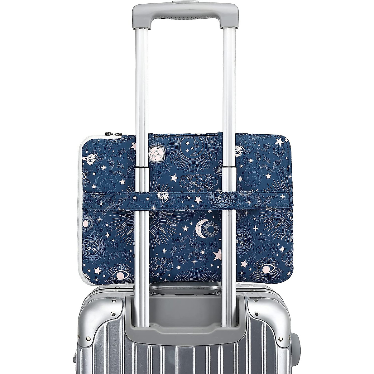 SANFAN 360° Protective 3 Pockets Laptop Sleeve Case Bag Computer Carrying Cover with Handle for MacBook Air 15 inch and 15.6 inch HP, Dell, Acer, Asus, Lenovo Notebook (Sol de Mayo)