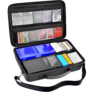 ALLPRIMO Trading Card Case Storage Box for 2700+ Cards. Deck Boxes Travel Organizer Holder Compatible with TCG/for Topps Baseball Sports/for C.A.H/for UNO/for MTG/for Yu-Gi-Oh Games -Black
