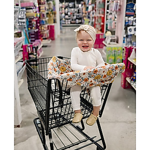 Baby Car Seat Covers- Multi-use Carseat Canopy for Babies, Stretchy Infant Carseat Cover Boy, Shower Gifts for Unisex Boys and Girls(Floral)