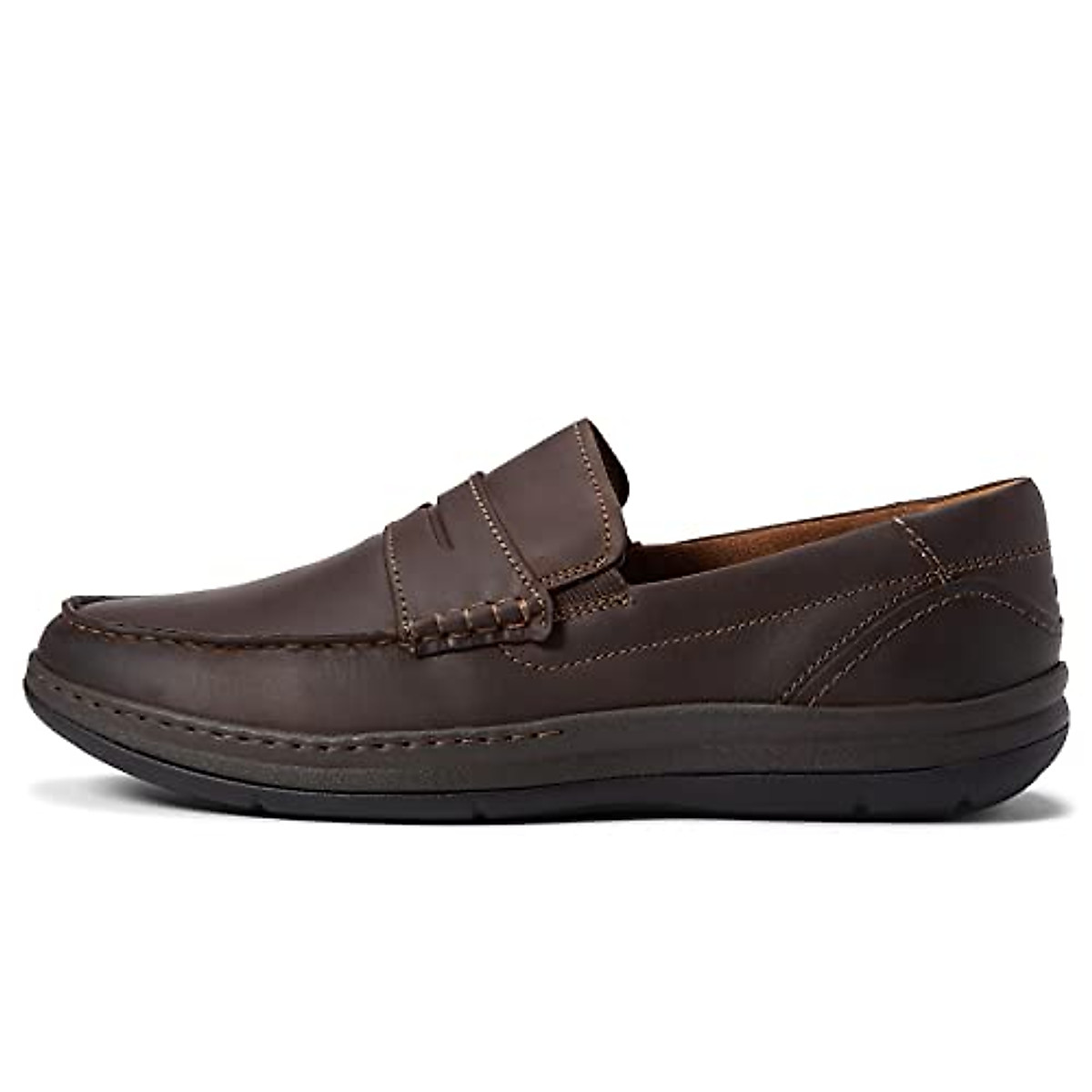 Florsheim Central Moc Toe Penny Leather Brown Crazy Horse 10.5 M (D)