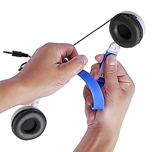 Keewonda Wholesale Bulk Headphones Classroom Earbuds (KW-X25) 25 Pack Kids Headphones in Bulk Foldable Headsets for School,Computer Lab, Library,Hospital, Museums, Testing Centers, Hotels