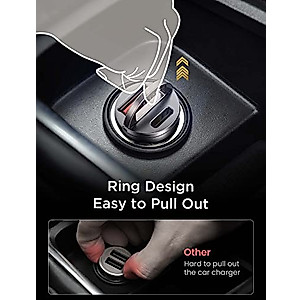 AINOPE USB C Car Charger Adapter, [PD36W & QC36W] Super Fast Car Charger USB C,Cigarette Lighter USB Charger with 2-Port 36W Compatible with iPhone 14 13 12, Samsung S23, MacBook Pro, iPad