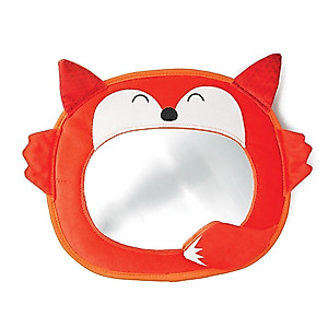 Diono Easy View Fox Character, Baby Car Mirror, Safety Car Seat Mirror for Rear Facing Infant, Fully Adjustable, Wide Crystal Clear View, Shatterproof, Crash Tested