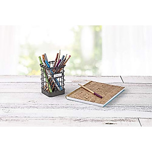 Spectrum Diversified Vintage Pencil & Utility Cup for Storage and Organization of Home Office Desk or Countertop, Industrial Gray