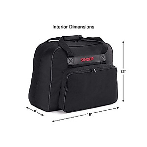 SINGER | Heavy Duty 4452 Sewing Machine, Gray & Sewing Machine Accessory Kit & Machine Carrying Case, Black, Spacious Case Fits Most Standard Sewing Machines and Sergers