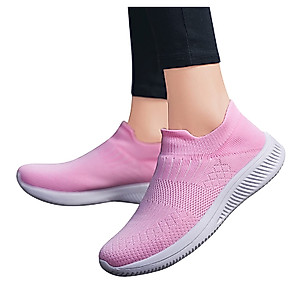 Breathable Running Shoes Breathable Mesh Sneaker Canvas Low Top Sneakers Slip On Trainers