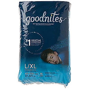 GoodNites Underwear for Boys Jumbo Pack, White, Large/X-Large, 11 Count