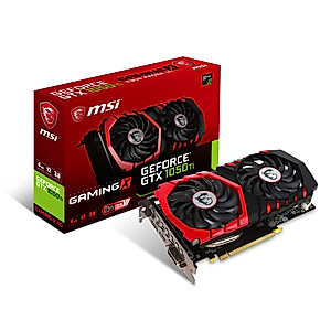 MSI GeForce GTX 1050 Ti Gaming graphics card with Twin Frozr VI cooling system
