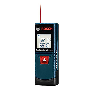 BOSCH GLM20 Blaze 65ft Laser Distance Measure With Real Time Measuring