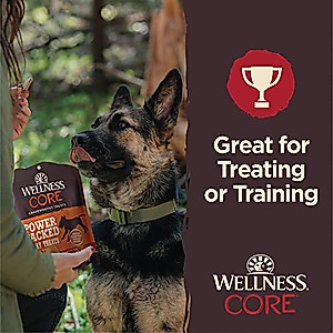 Wellness CORE Power Packed Dog Treats (Previously Pure Rewards), Grain-Free Tender Jerky Treats, Made in USA (Beef Recipe, 4-Ounce Bag)
