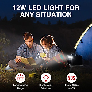 AMPACE P600 Portable Power Station w/Car Jump Starter Metal Gray, 584Wh Backup LiFePo4 Battery A-Turbo 1800W Fast Charging Solar Generator (Solar Panel Optional) LED Light for Home Outdoors Camping