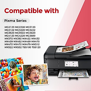 Ubinki 240XL 241XL Ink Cartridge Combo Pack for Canon PG-240XL CL-241XL 240 PG240 241 CL241 XL for Pixma MG3620 MG3600 TS5120 TS5100 MG2120 MG3520 MX452 MX512 MX532 MX472 MG2220 MG3120 MG3122 Printer