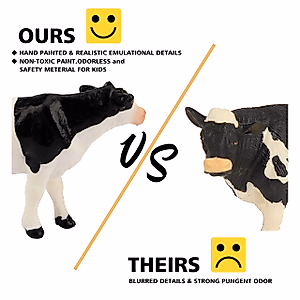 Toymany 14PCS 0.6-2.5" Tiny Farm Animal Figures Toy, Detailed Texture Farm Figurines Cake Topper, Easter Christmas Birthday Gift School Project for Kids Children Toddlers