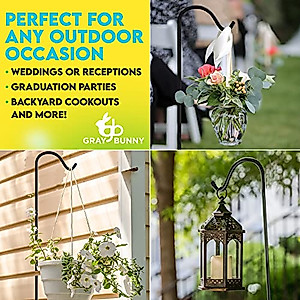 Shepherds Hooks for Outdoor, 10 Pack, 35 Inches Bird Feeder Pole, Hanging Plant Stand, Plant Hooks & Hangers, Shepherd Staff, Bird Feeder Stand, Plant Hanger & Bird Feeders Shepherds Hook for Garden