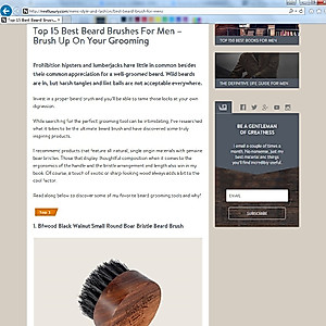 BFWood Boar Bristle Beard Brush for Men - Black Walnut Wood