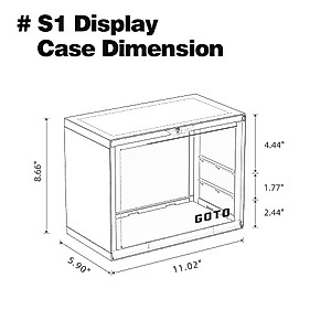 GOTO 9L Display Storage Case, Assemble Display Box, Dustproof Protection Show Case for Action Figures, Pop Mart, Bearbrick Toys, Collectibles, Toys (11" x 5.9" x 8.65") (1, White)