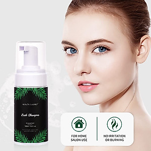 ARISON LASHES Eyelash Shampoo Cleanser Extension Kit︱Mousse Lash Cleanser for Extensions︱Reusable Mascara Brush︱100ml/3.38 fl.oz