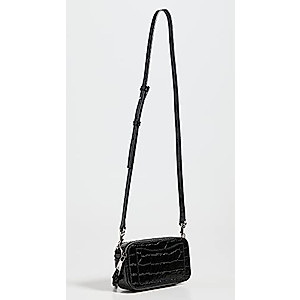 Marc Jacobs Women's Snapshot Croc Embossed Camera Bag, Black, One Size