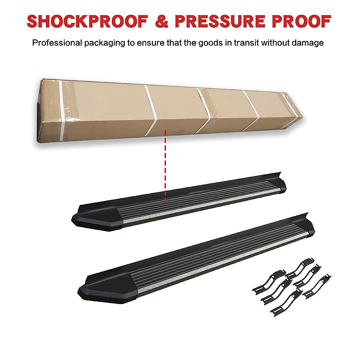 Heavy Duty Running Boards Fit for Ford Bronco 4 Door 2021 2022 2023 2024 Black Side Tube Step Nerf Bar