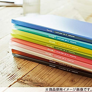 Kokuyo Glassele File, Clear Book, Display Book, Presentation Binder with Plastic Sleeves 20-Pocket Bound, Sheet Protector, A4, 5-Pack Cool Colors, Japan Import (99KRA-GL20X5-2)