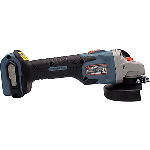 SENIX X2 20 Volt Max* 4-1/2-Inch Brushless Angle Grinder Tool, 8500 RPM Max, 3-Position Auxiliary Handle, Spring-Loaded Safety Slide Switch, 2.5 Ah Battery and Charger Included (PAX2115-M2)