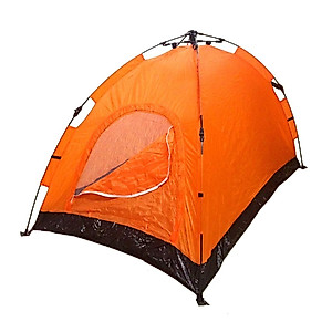 Instant Automatic Pop Up Backpacking Camping Hiking 2 Man Tent Orange Sealed