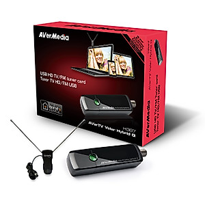 AVerMedia AVerTV Volar Hybrid Q, USB TV Tuner, ATSC, Clear QAM HDTV & FM Radio, Supports Windows 10 (H837)