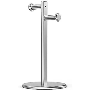 Headset Stand Aluminum Alloy Vertical Stand Desktop Headphone Holder Game Table Accessories Headset Stand 10.15 Inches High Headphone Stand (Color : Silver)