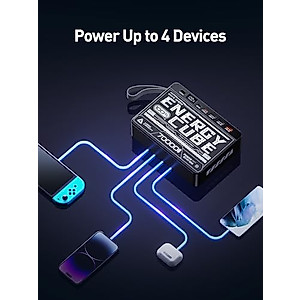 MOVE SPEED 70000mAh Power Bank High Capacity, 22.5W Max PD 3.0 Fast Charging, Large Power Bank,4 Outputs 2 Inputs,LED Display,USB-C Battery Packs for iPhone, Samsung, Outdoors Camping, Cyberpunk Style