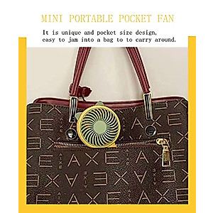 Aheadife Handheld Mini Fan,Portable USB Rechargeable Fan,Small Personal Fan Pocket Desktop Table Quiet Hand Fan with Strong