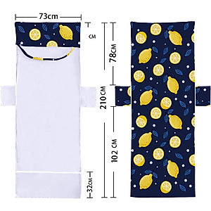 Lounge Chair Towel Covers, Lounge Chair Beach Towel Cover Microfiber Pool Sunbath Lounge Chair Cover,Outdoor Patio Chairs and Recliners Cover, Terry Cloth Chaise Lounge Covers with Side Pockets (Lounge Chair Cover(Lemon))