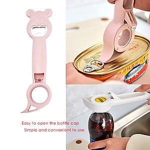 Jar Opener,4 in 1 Multi Function Can Opener Bottle,Multi Kitchen Tool for Jelly Jars,Wine,Beer and other,Bottle Opener to Protect the Nail Use for Children, Elderly and Arthritis Sufferers.(purple)