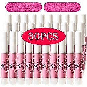 Nail Glue, Nail Glue for Acrylic Nails, Professional Nail Tip Glue for Acrylic Nails Press On Nails,Super Strong Nail Tips Glue for Stick On Nails Long Lasting Nail Glue for Fake Nails 0.07OZ/30PCS