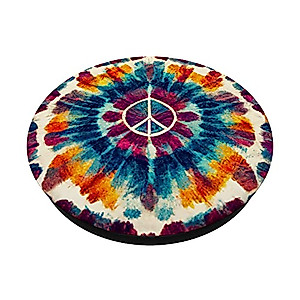 Peace Sign Tie Dye Groovy Hippie PopSockets Swappable PopGrip
