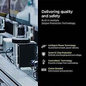 Spigen DuraSync 60W USB C to USB C Cable Power Delivery PD [4.9ft][Premium Cotton Braided] Fast Charging Cable Type C Works with Galaxy S22 Ultra Plus S21 FE MacBook iPad Pro Air Pixel USB-C Devices