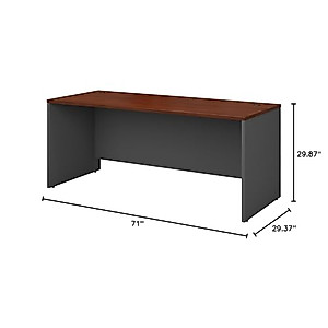 Bush Business Furniture Series C Office Desk, Large Computer Table for Home and Professional Workplace, 72W x 30D, Hansen Cherry