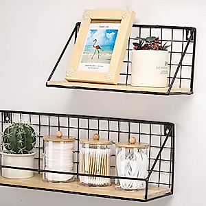 Tbestmax 4 Pack Qtip Holder Dispenser - 10-Ounce Apothecary Jars Bamboo Lids with Mirror for Cotton Ball Swab Pad, Bathroom Organizers and Storage Containers