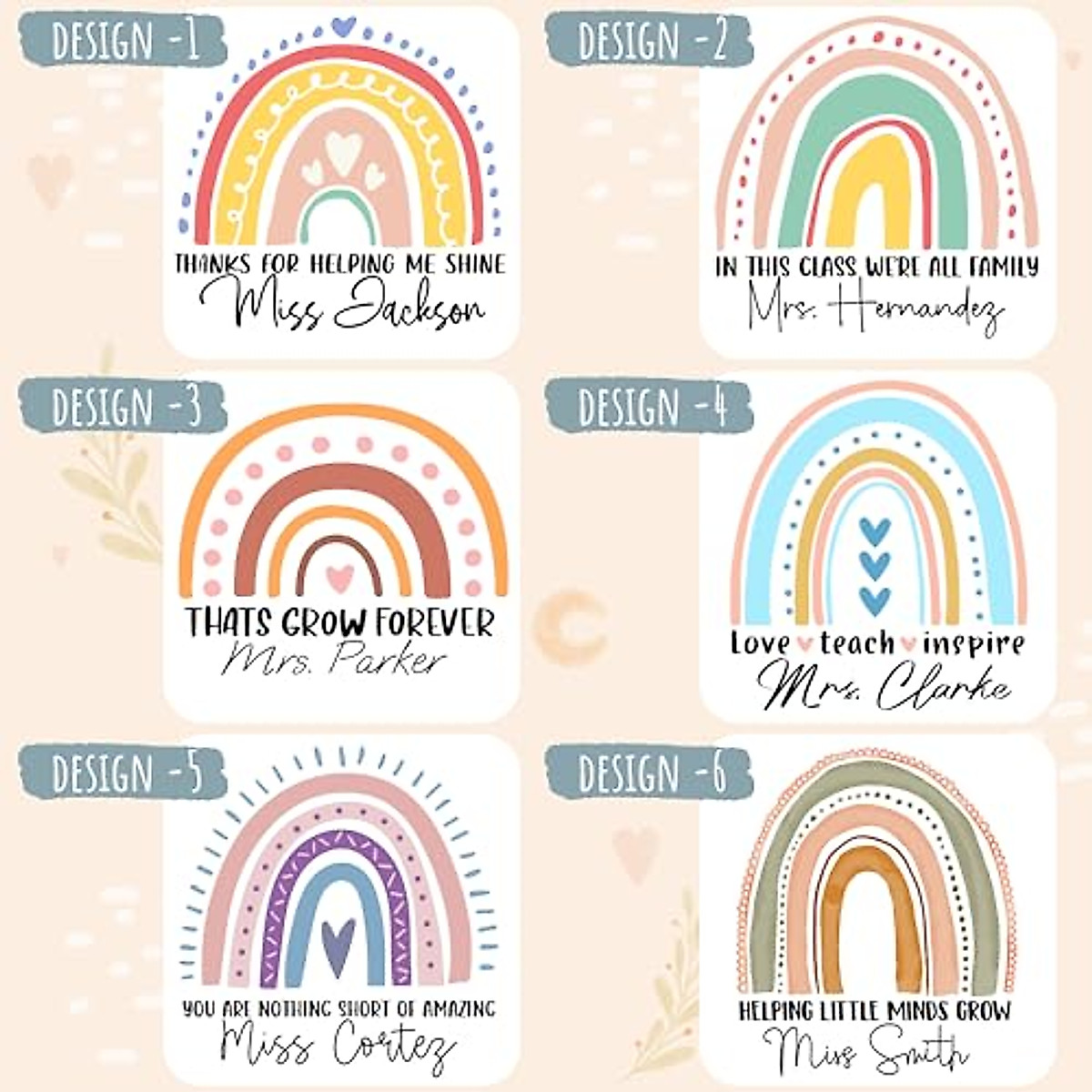 Personalized Teacher’s Day Tote Bag w/Name & Text – Customized Teacher Appreciation Gifts – Custom Canvas Shoulder Bag – Customize Gift for Women