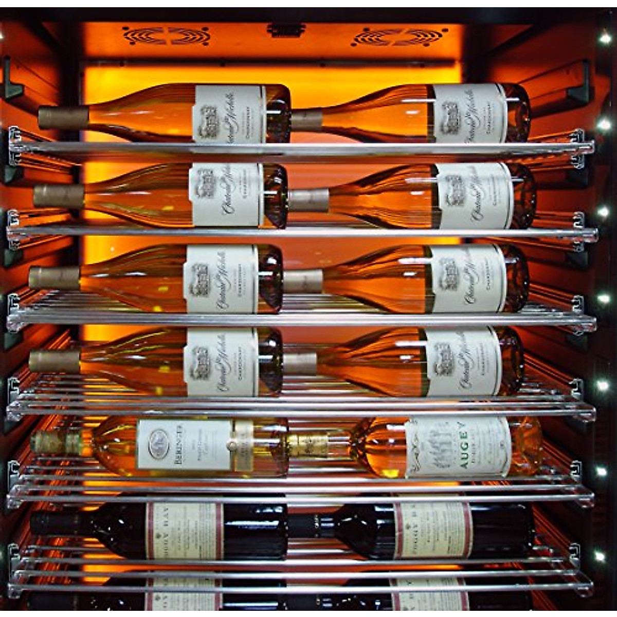 Vinotemp EL-300COMM Cellar Cooler Refrigerator, Built-in or Freestanding Wine Fridge with Touchscreen Temperature Control Glass Door and Safety Lock, 188 Bottle, Black