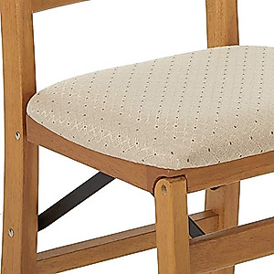 Stakmore Shaker Ladderback Folding Chair Finish, Set of 2, Oak