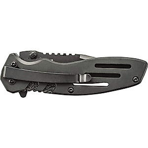 Smith & Wesson Extreme Ops SWA24S 7.1in S.S. Folding Knife with 3.1in Serrated Clip Point Blade and Aluminum Handle for Outdoor, Tactical, Survival and EDC