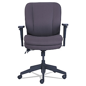 SertaPedic Cosset Ergonomic Task Chair, Supports Up to 275 Lb, 19.5" to 22.5" Seat Height, Gray Seat/Back, Black Base