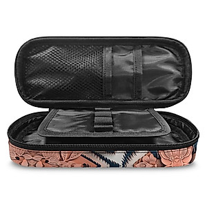 Rivatimrio Paper Sculpture Tiger Pen Bag Large Pencil Case Big Capacity Paper Carving Origami Style Pencil Pouch Pencil Holder with Zippers Compartments Kids Adults