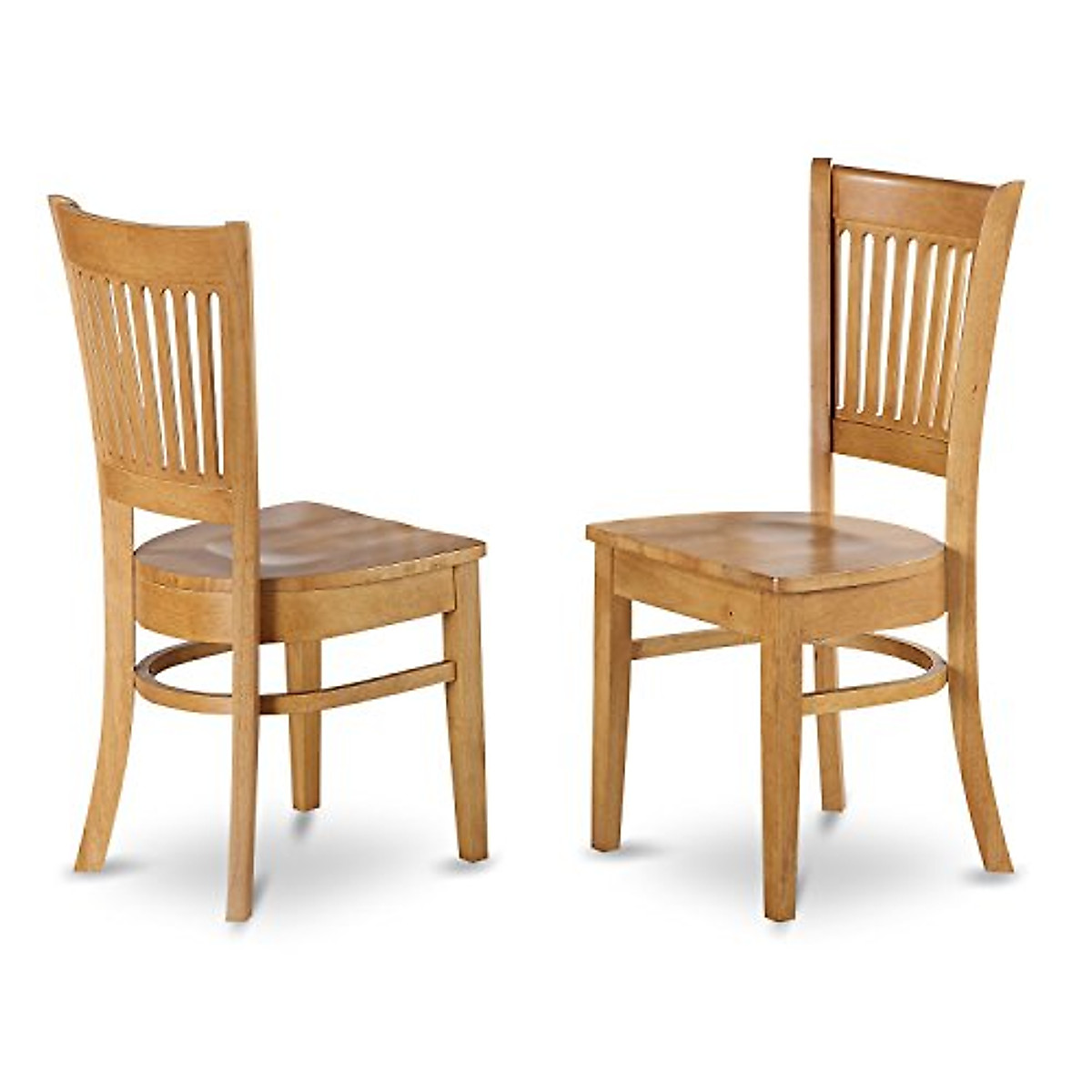 East West Furniture AVVA5-OAK-W Dining Set, Wood Seat