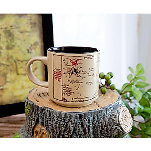 Silver Buffalo The Hobbit The Shire Map Ceramic Mug | Coffee Cup For Espresso, Tea, Cocoa | Holds 13 Ounces